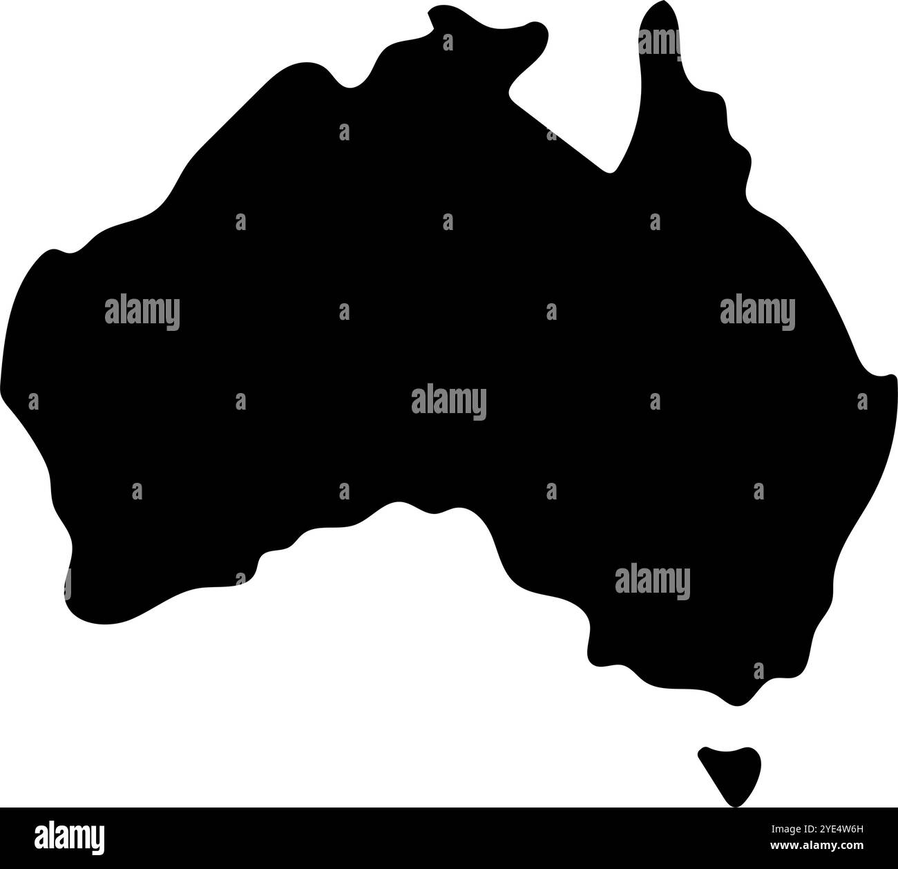 Australia continent map silhouette icon. Editable vector Stock Vector ...