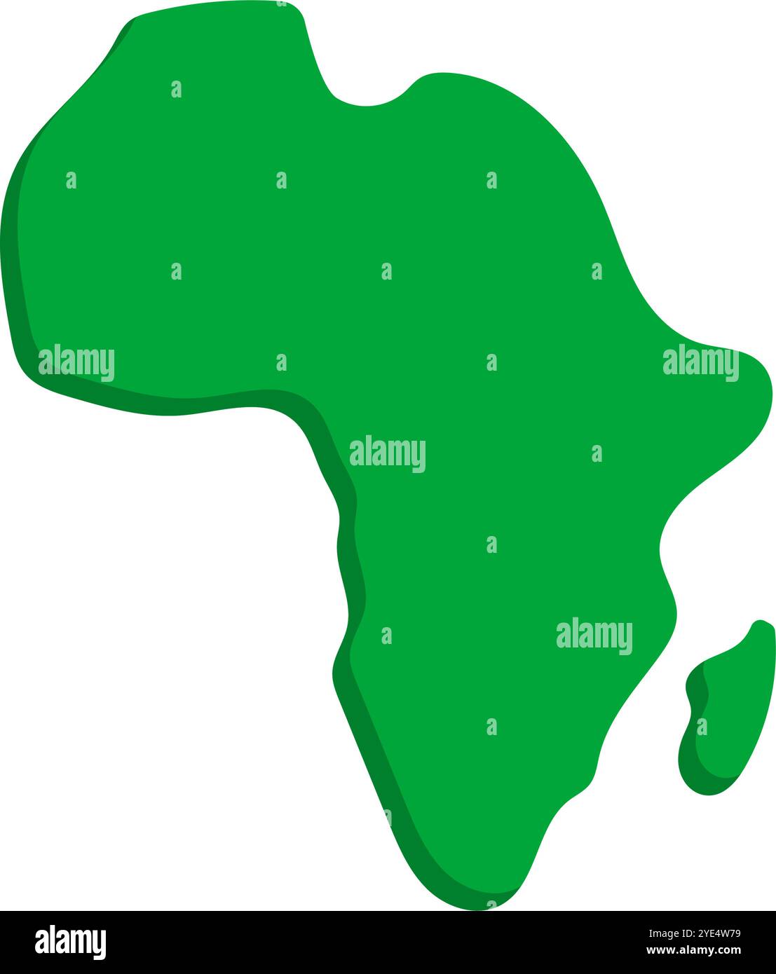 Flat Design African Continental map icon. Editable vector Stock Vector ...