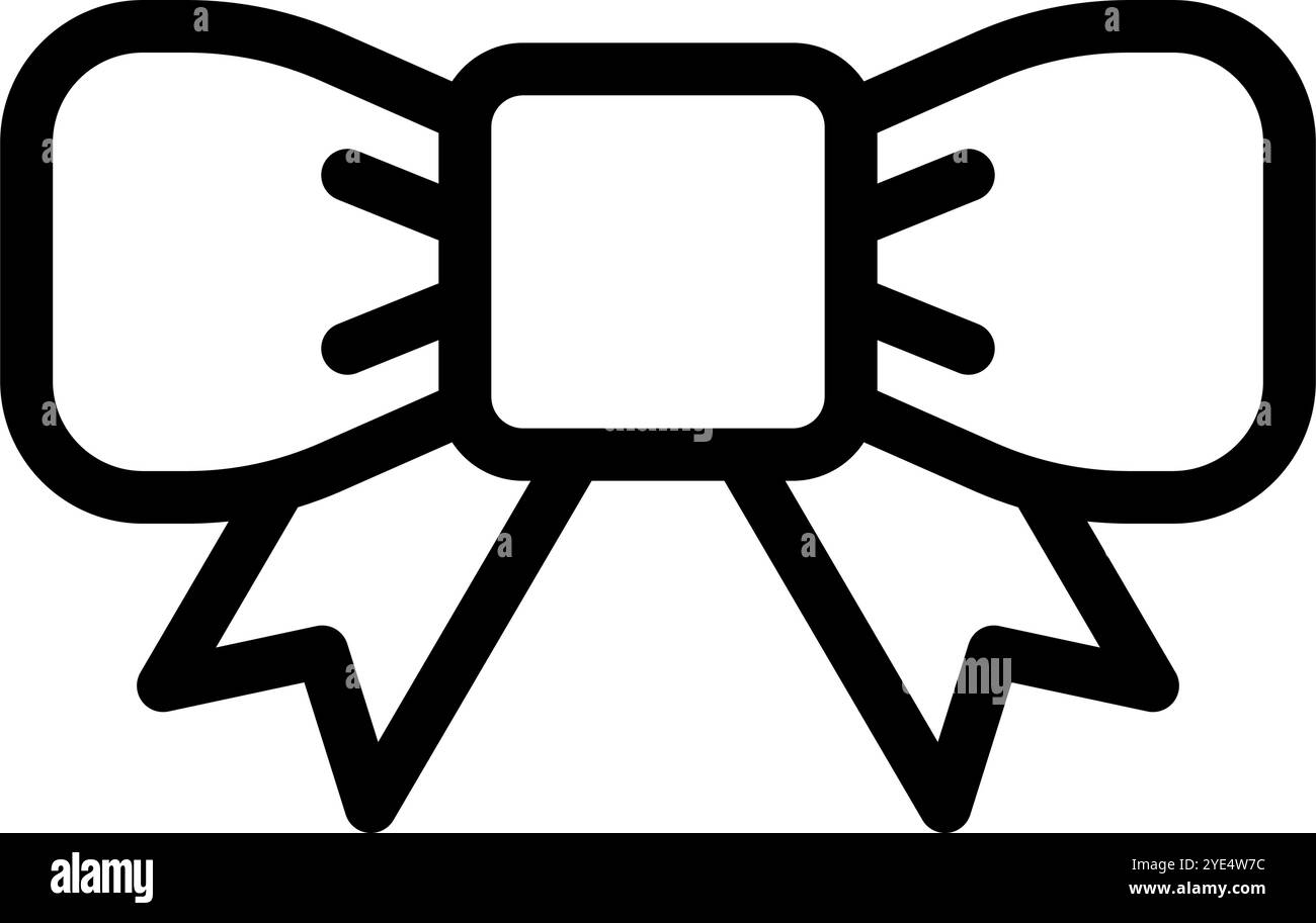 Simple bow tie icon. Fashionable. Editable vector Stock Vector Image & Art - Alamy