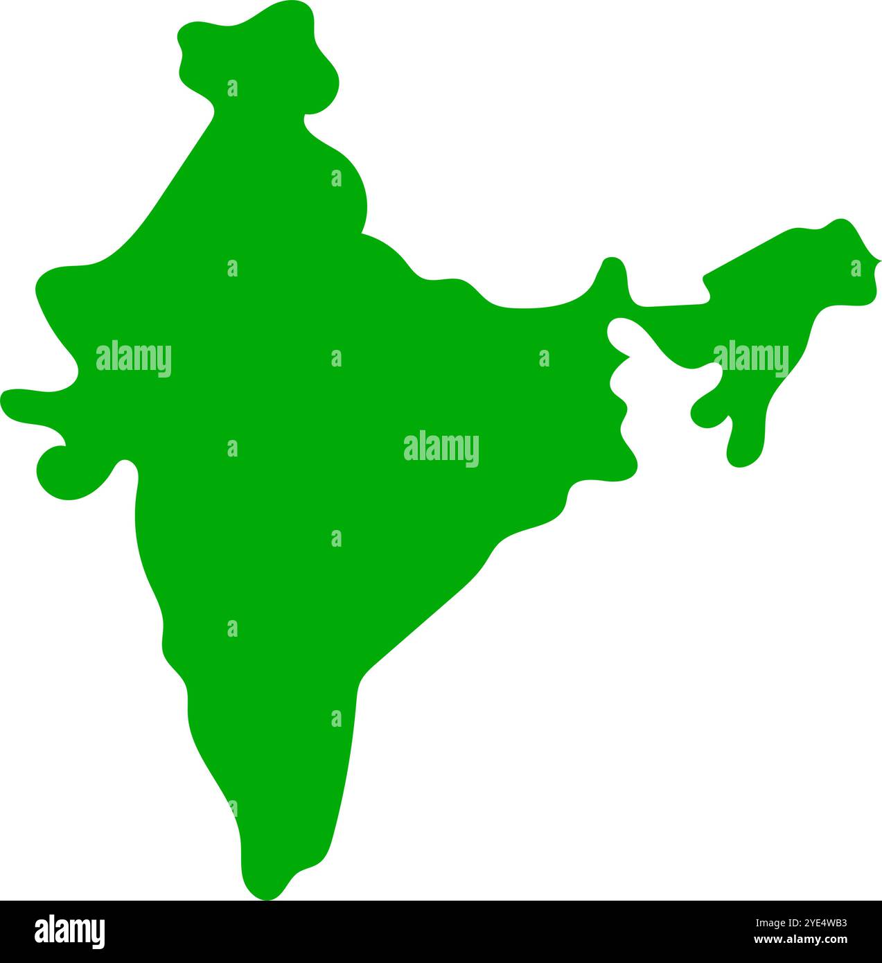 Flat design Indian flag map icon. Editable vector Stock Vector Image ...
