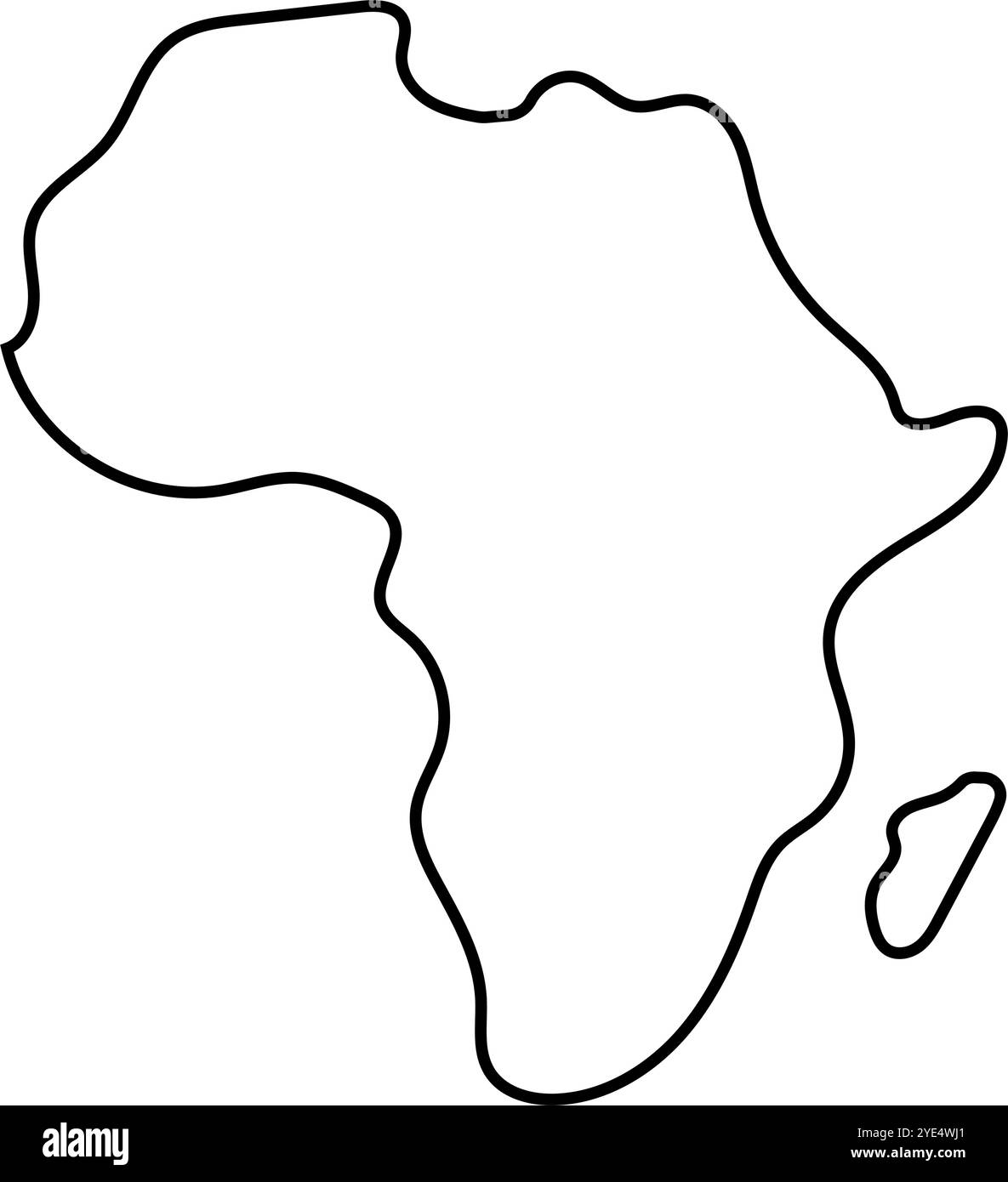 Simple African continent map line icon. Editable vector Stock Vector ... Simple African continent map line icon. Editable vector Stock Vector ...