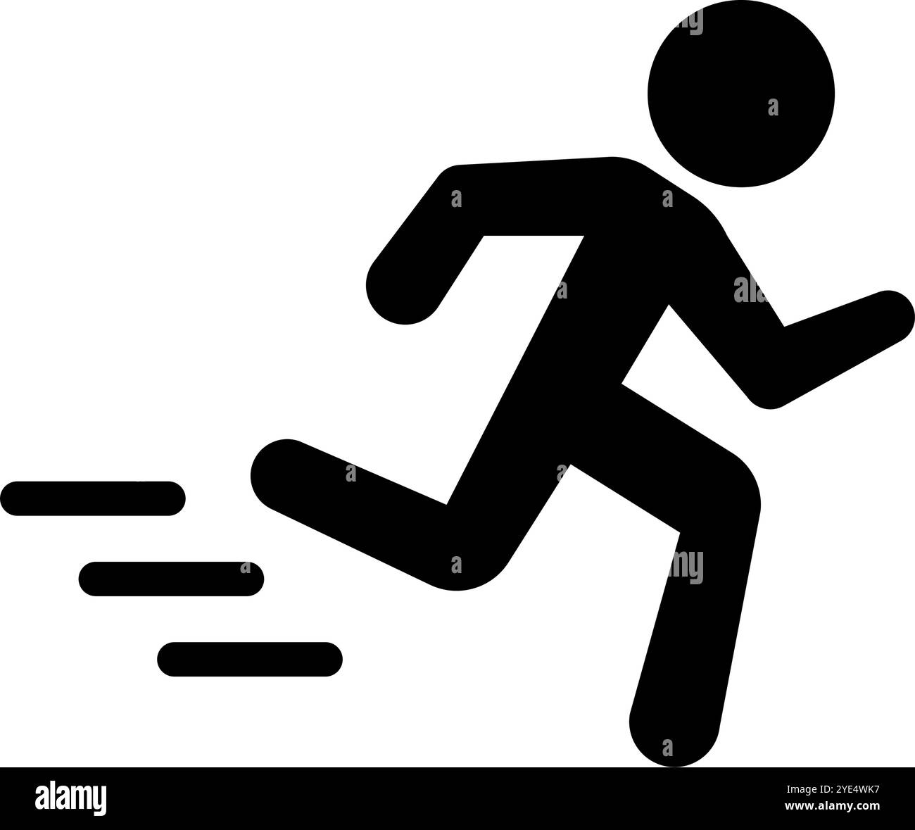 Simple running person icon. Editable vector Stock Vector Image & Art ...