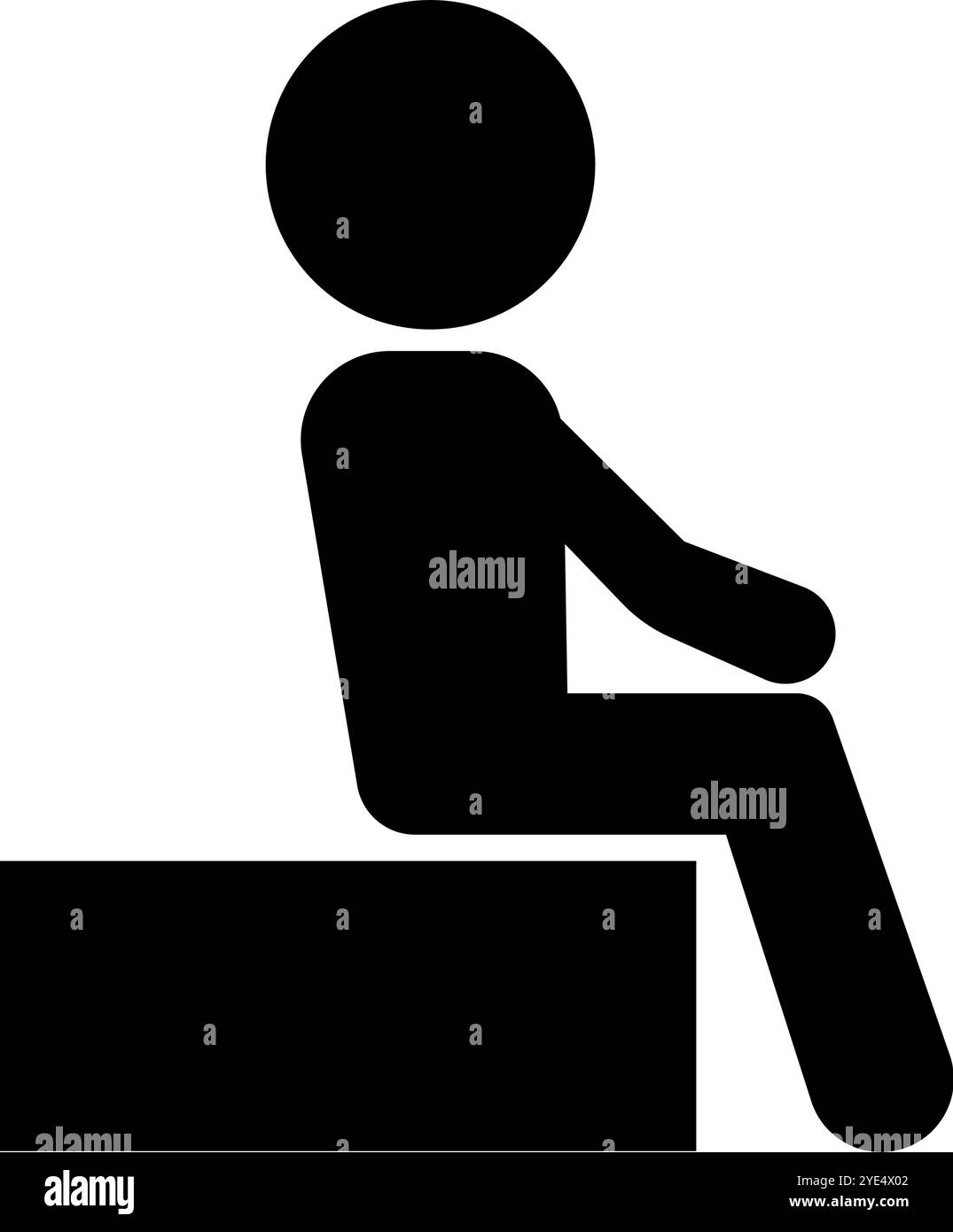 Person sitting low position Icon. Editable vector Stock Vector Image ...