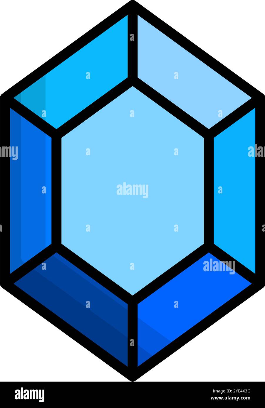 Flat design sapphire icon. Blue gem. Editable vector Stock Vector Image ...