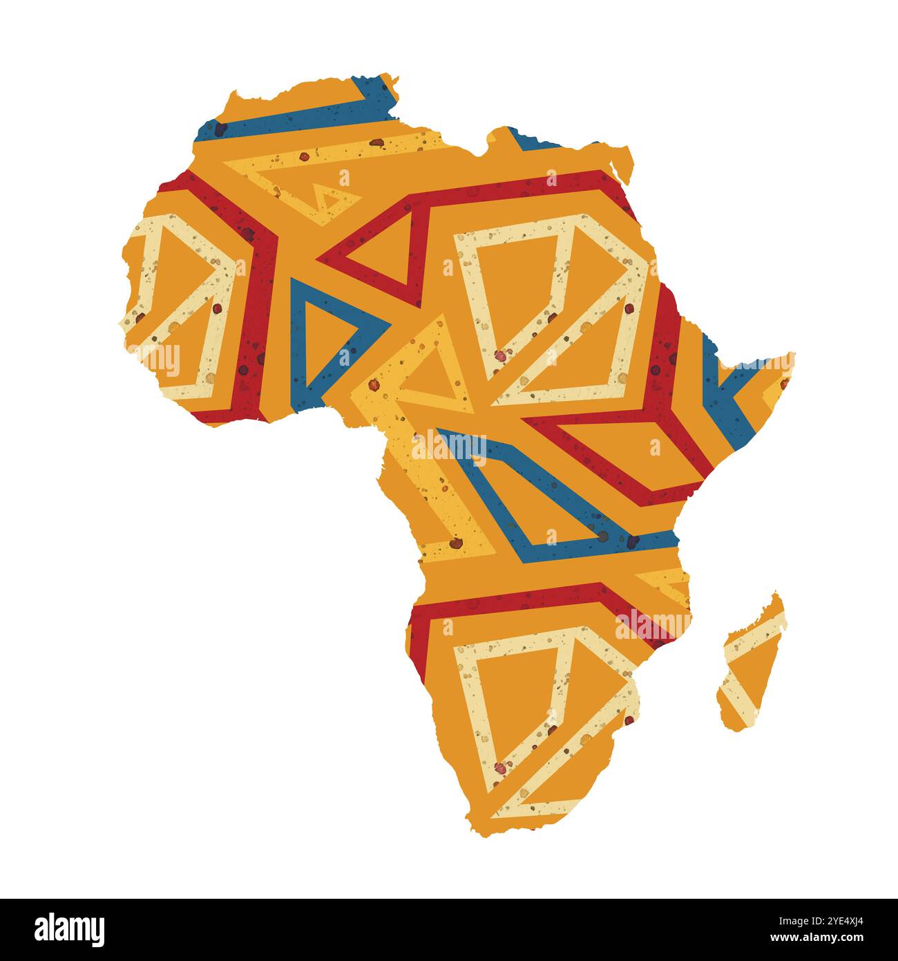 Map of Africa, sign silhouette. World Map Globe. African ornate with ...