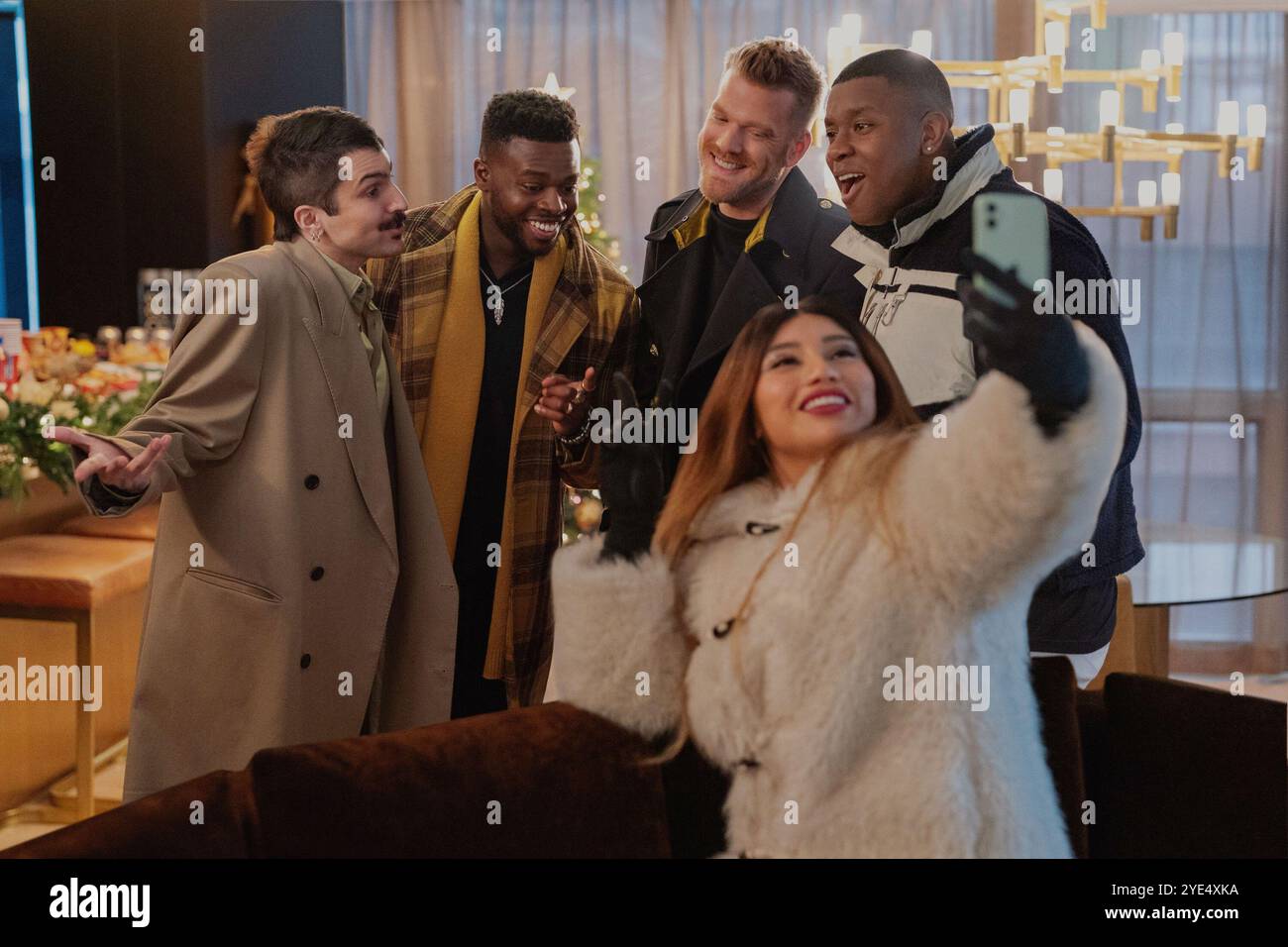 MEET ME NEXT CHRISTMAS, from left: Mitch Grassi, Kevin Olusola, Scott ...