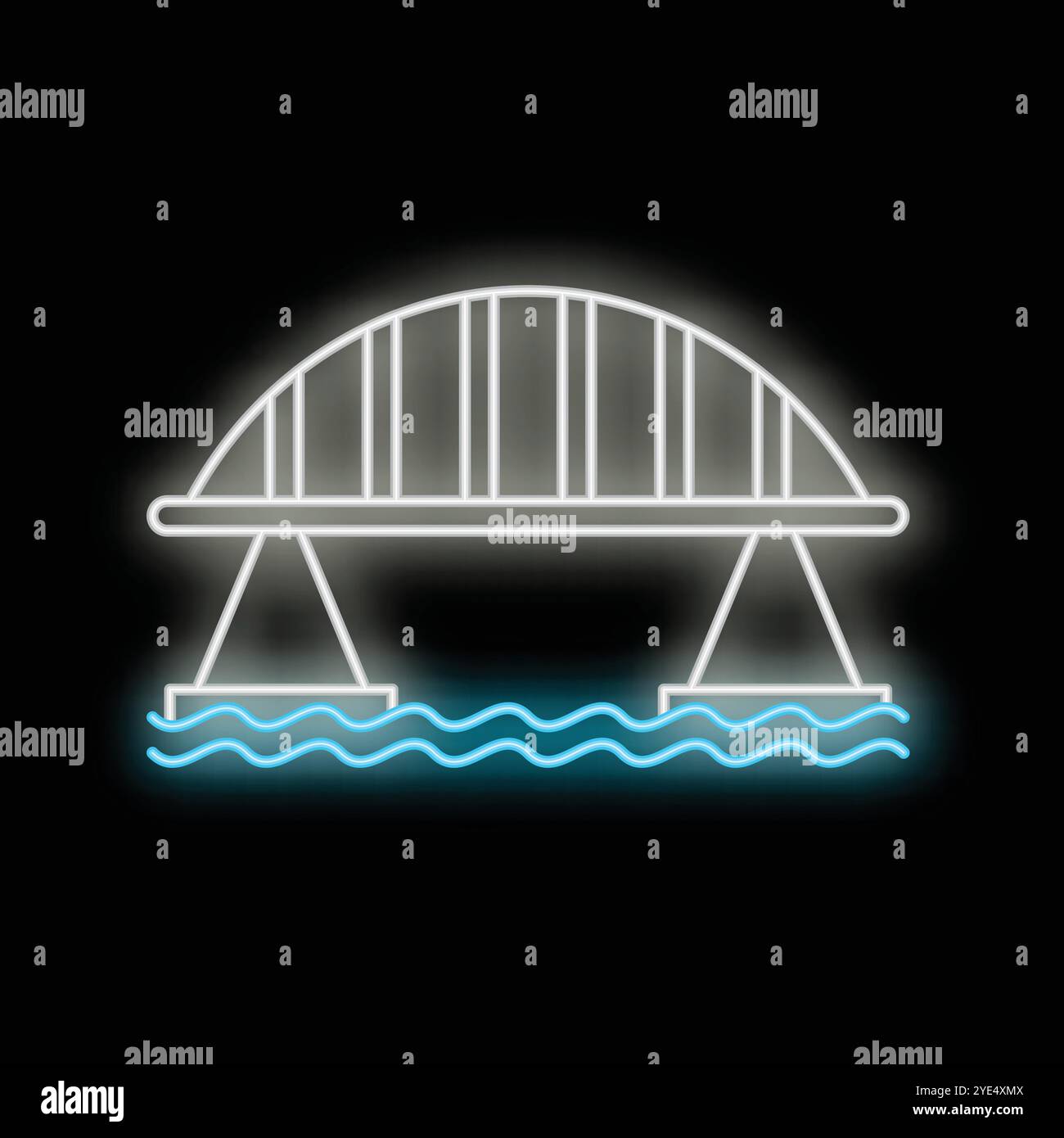 Bridge connection illuminated Stock Vector Images - Alamy