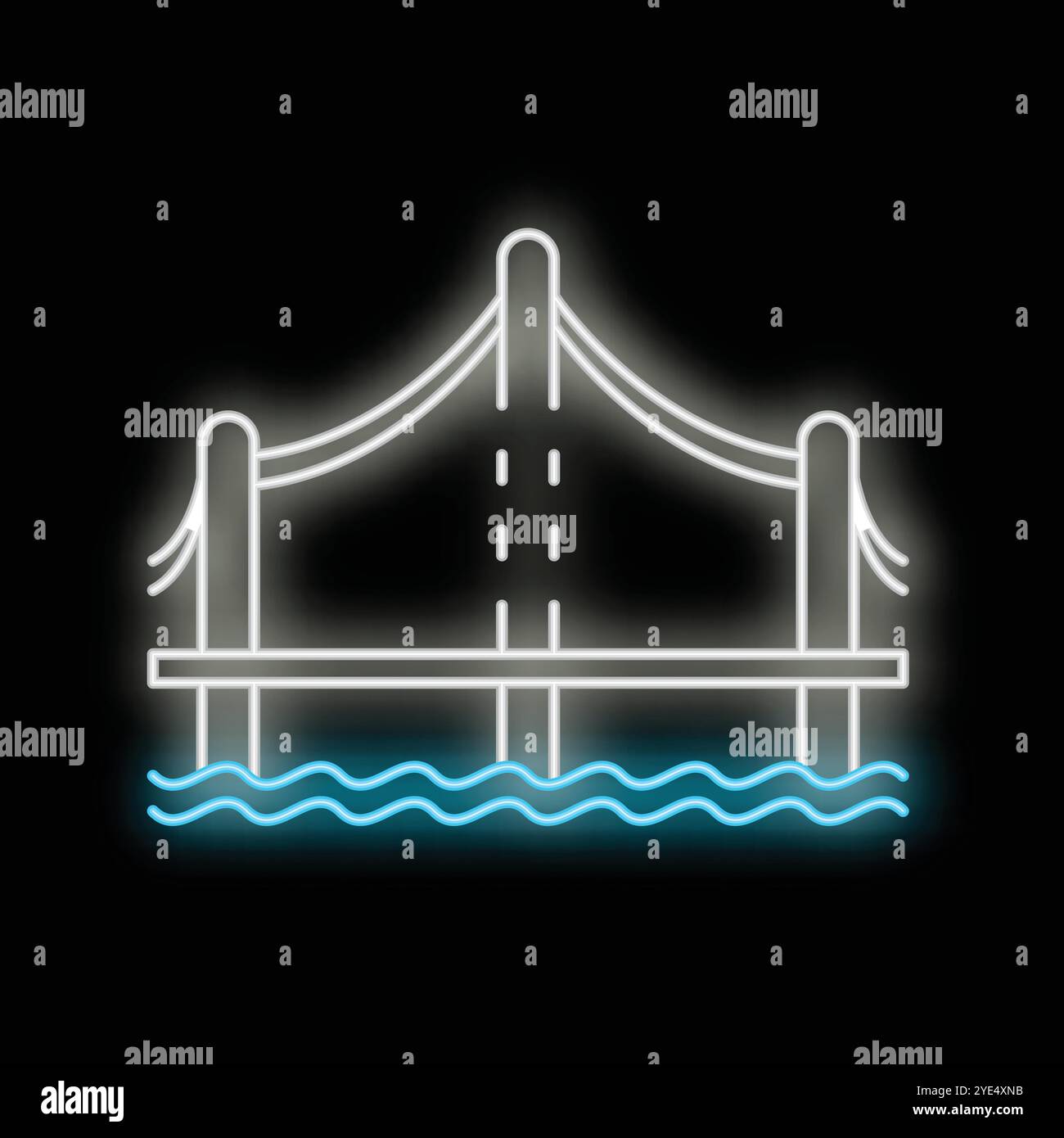 Illuminated sign bridge Stock Vector Images - Alamy