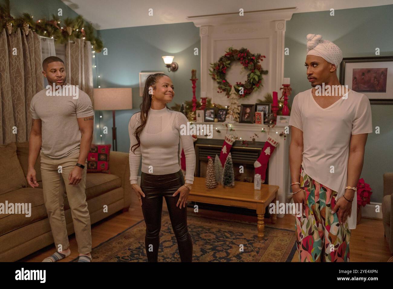 MEET ME NEXT CHRISTMAS, from left: Devale Ellis, Christina Milian ...