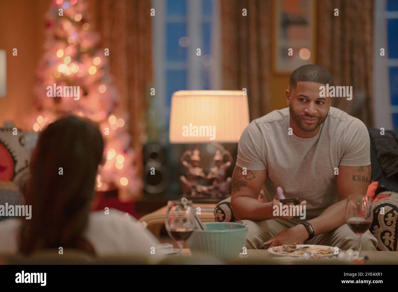 MEET ME NEXT CHRISTMAS, from left: Christina Milian, Devale Ellis, 2024. ph: Marni Grossman ...