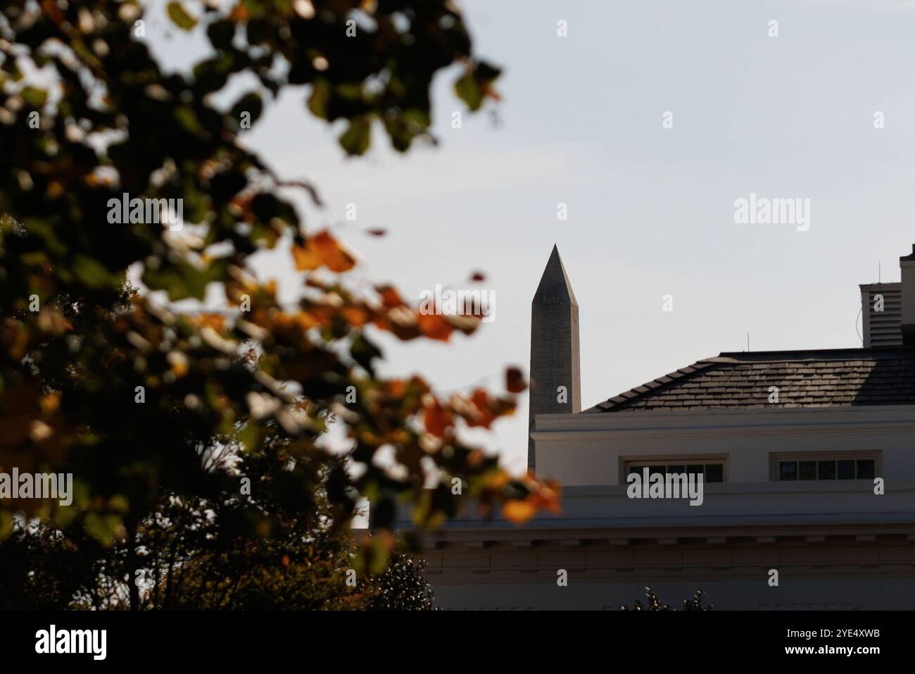 Washington, United States. 29th Oct, 2024. The Washington Monument is ...