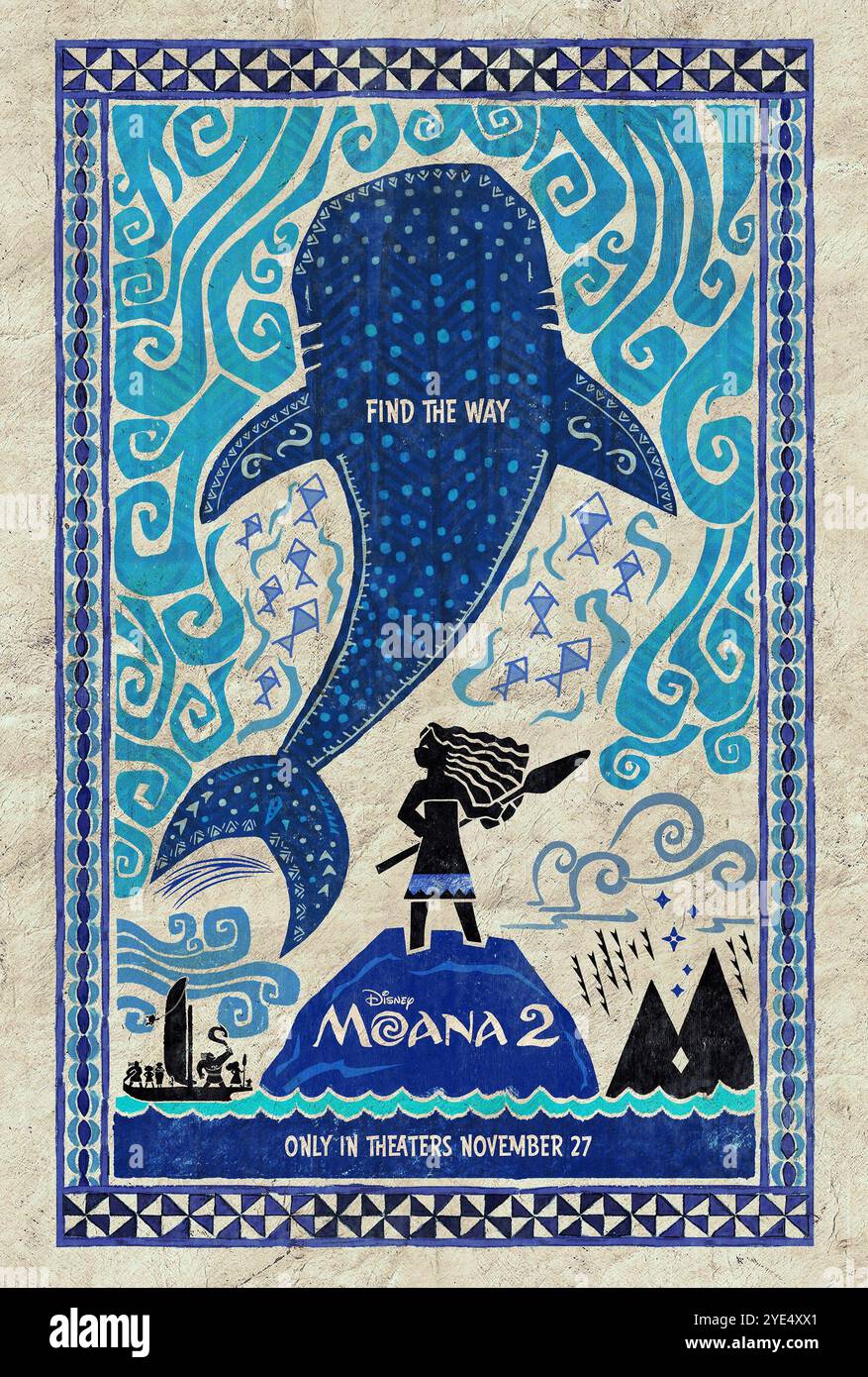 MOANA 2, US poster, Moana (center, voice: Auli'i Cravalho), 2024 ...