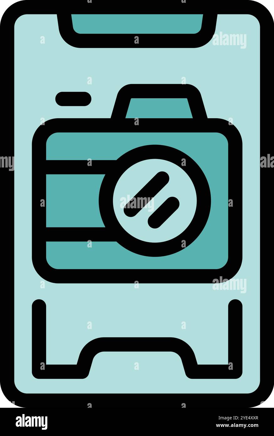 Smartphone camera icon representing the concept of mobile photography ...