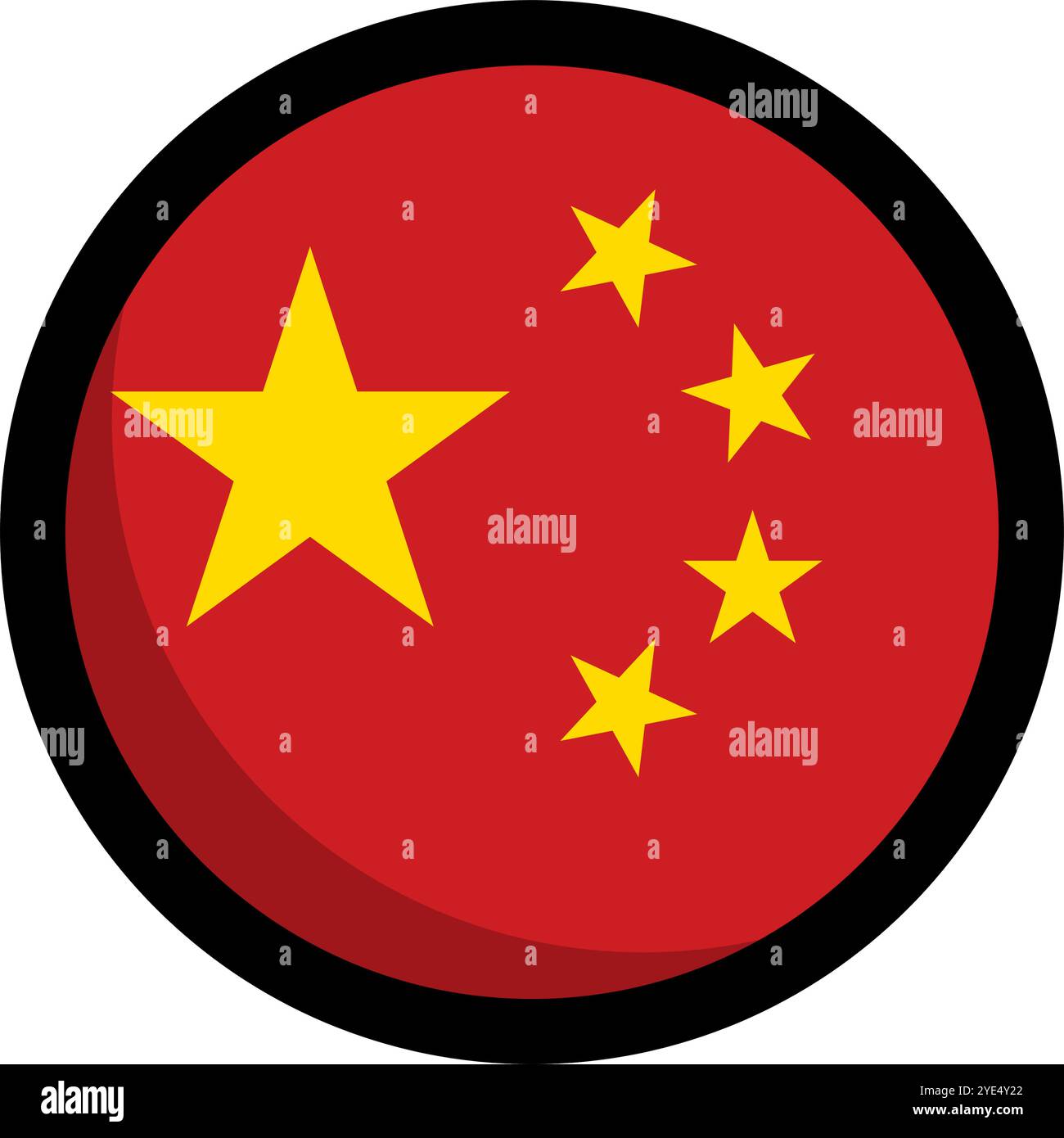 National flag china round Cut Out Stock Images & Pictures - Alamy