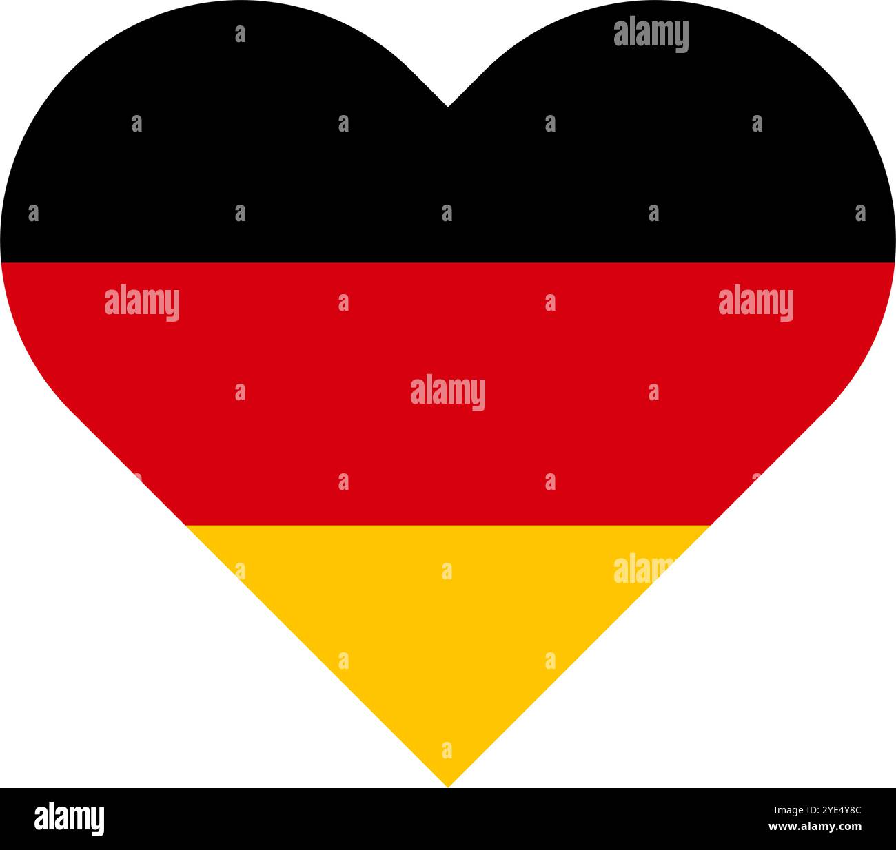 Heart shaped German flag icon. German patriotism. Editable vector Stock ...