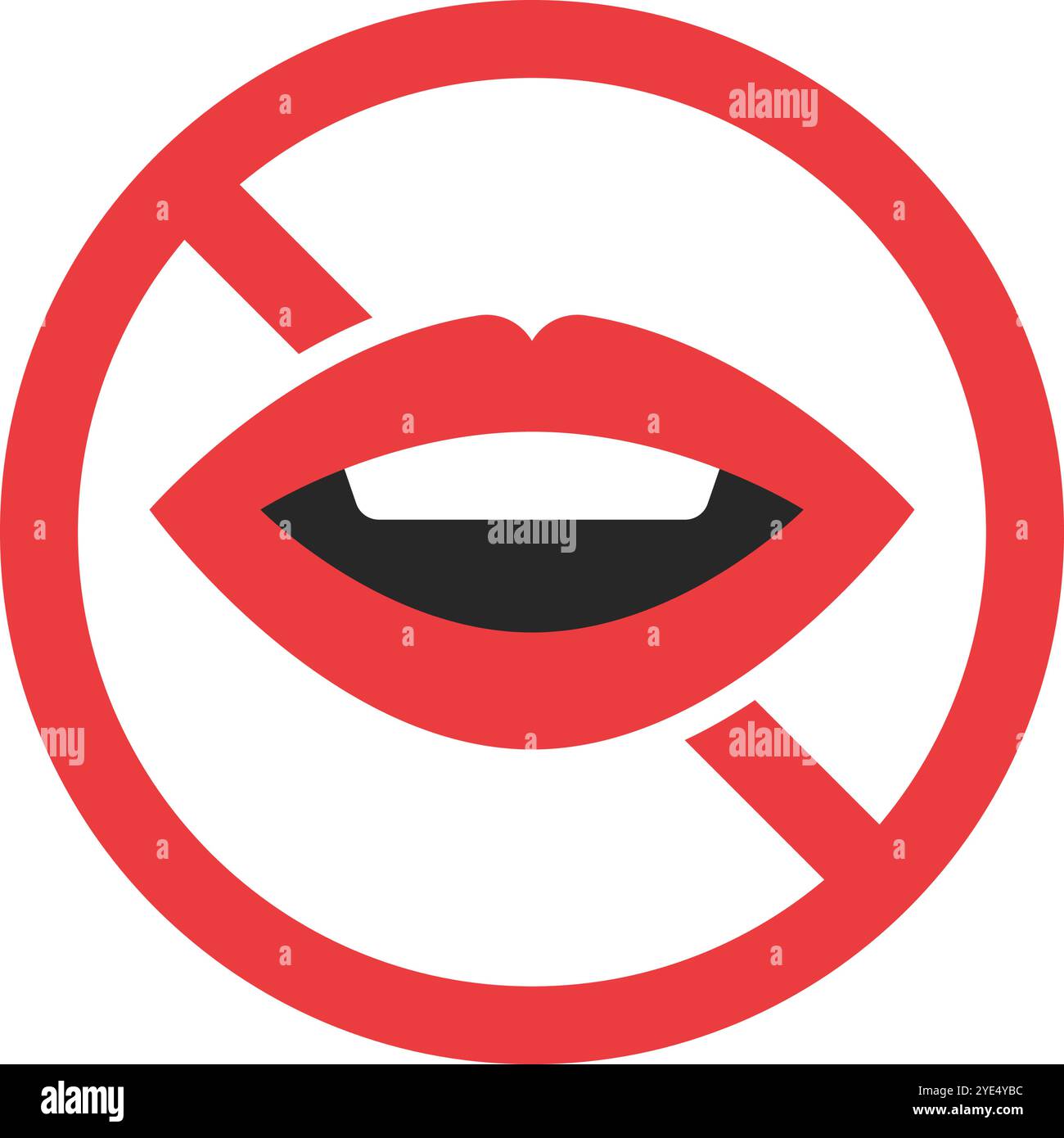 No conversation. No talking. Keep quiet. Editable vector Stock Vector ...
