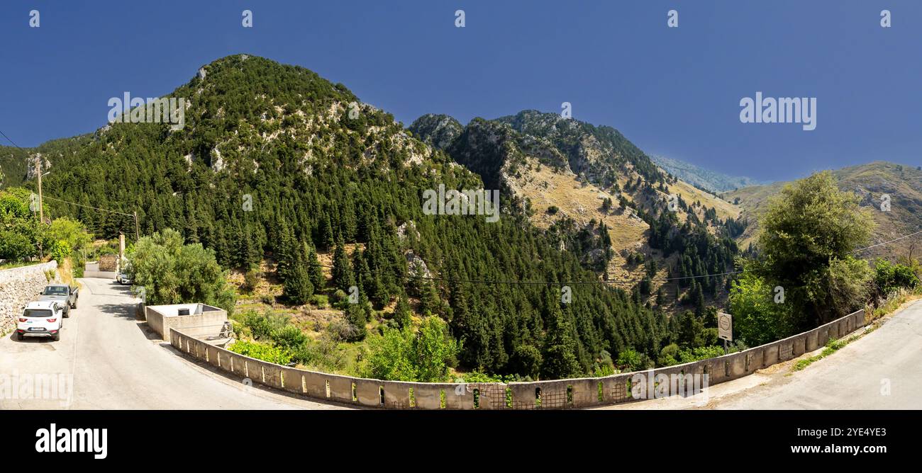 Mountain panorama in the White Mountains of Crete Stock Photo - Alamy