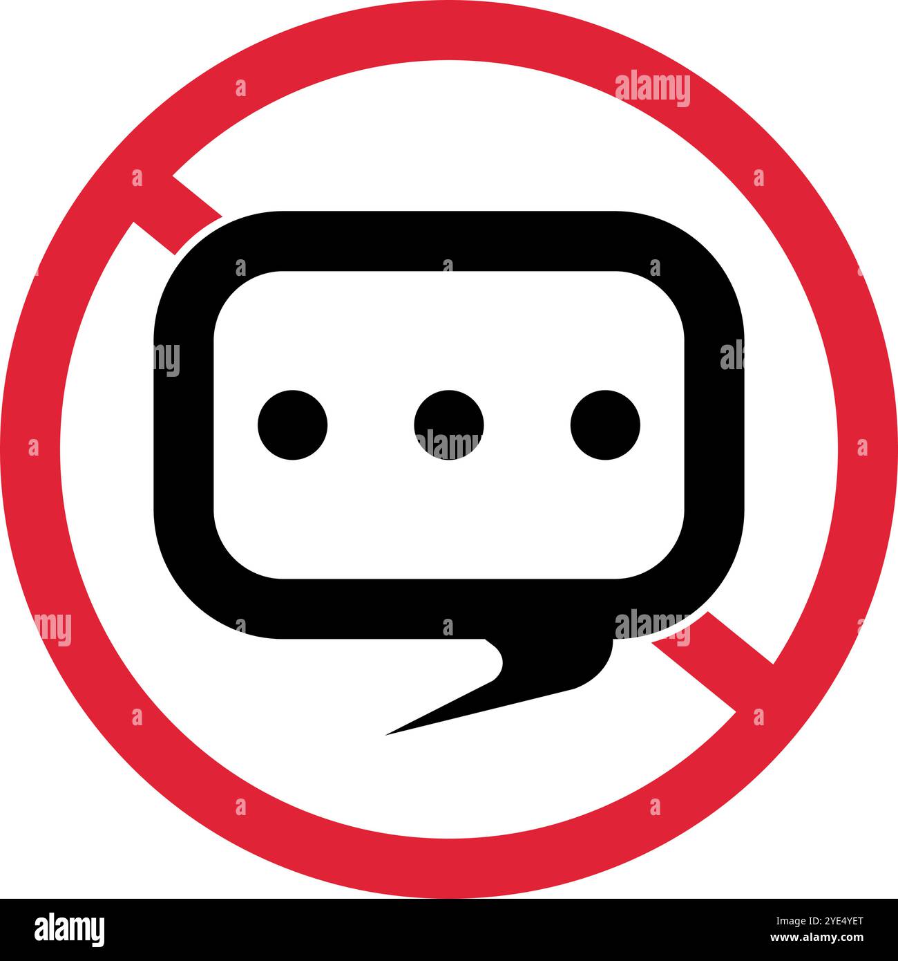 Conversation prohibited icon. Conversation strictly prohibited ...