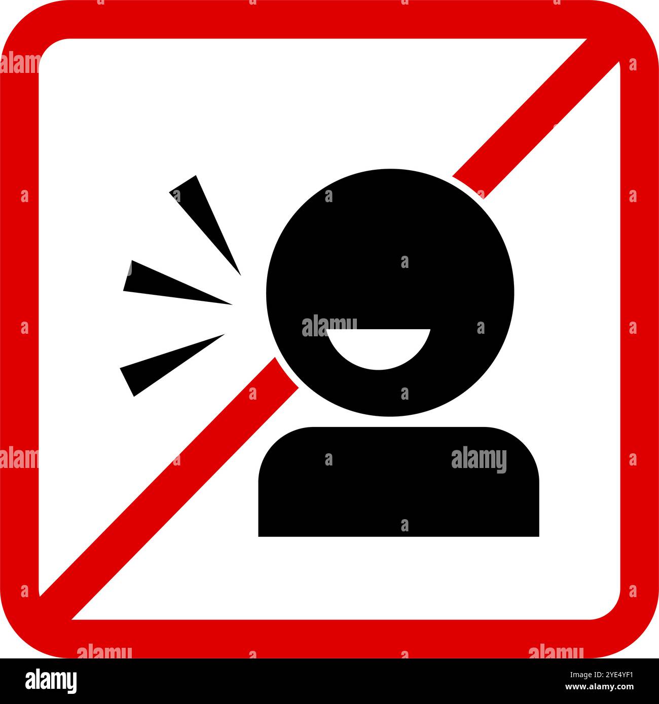 No Conversation Sign. Do not speak loudly. Editable vector Stock Vector ...