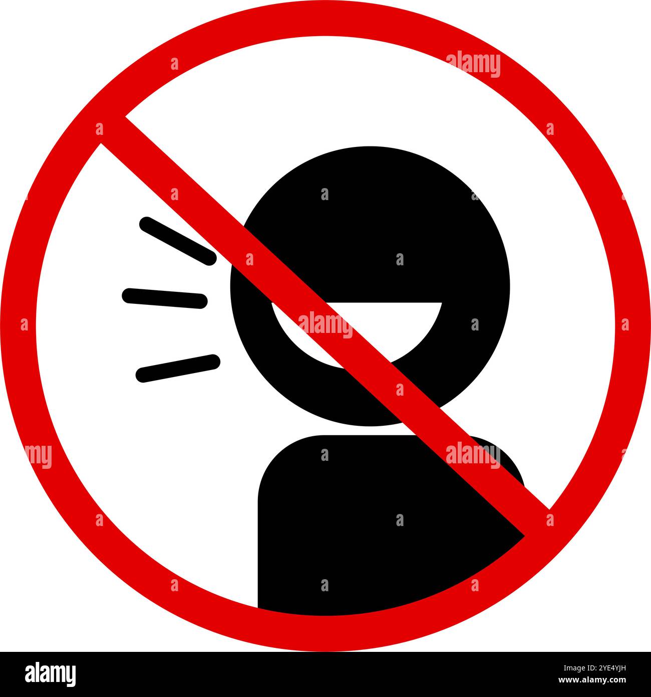Loud conversations prohibited here. Please do not talk. Editable vector ...
