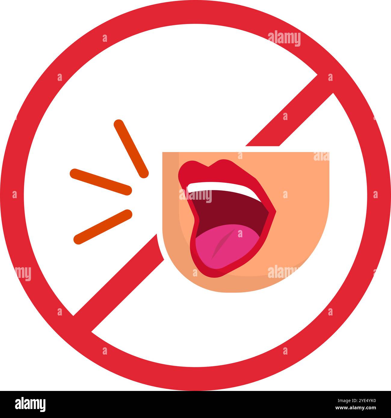 Please do not talk loudly. Please be quiet. Editable vector Stock ...