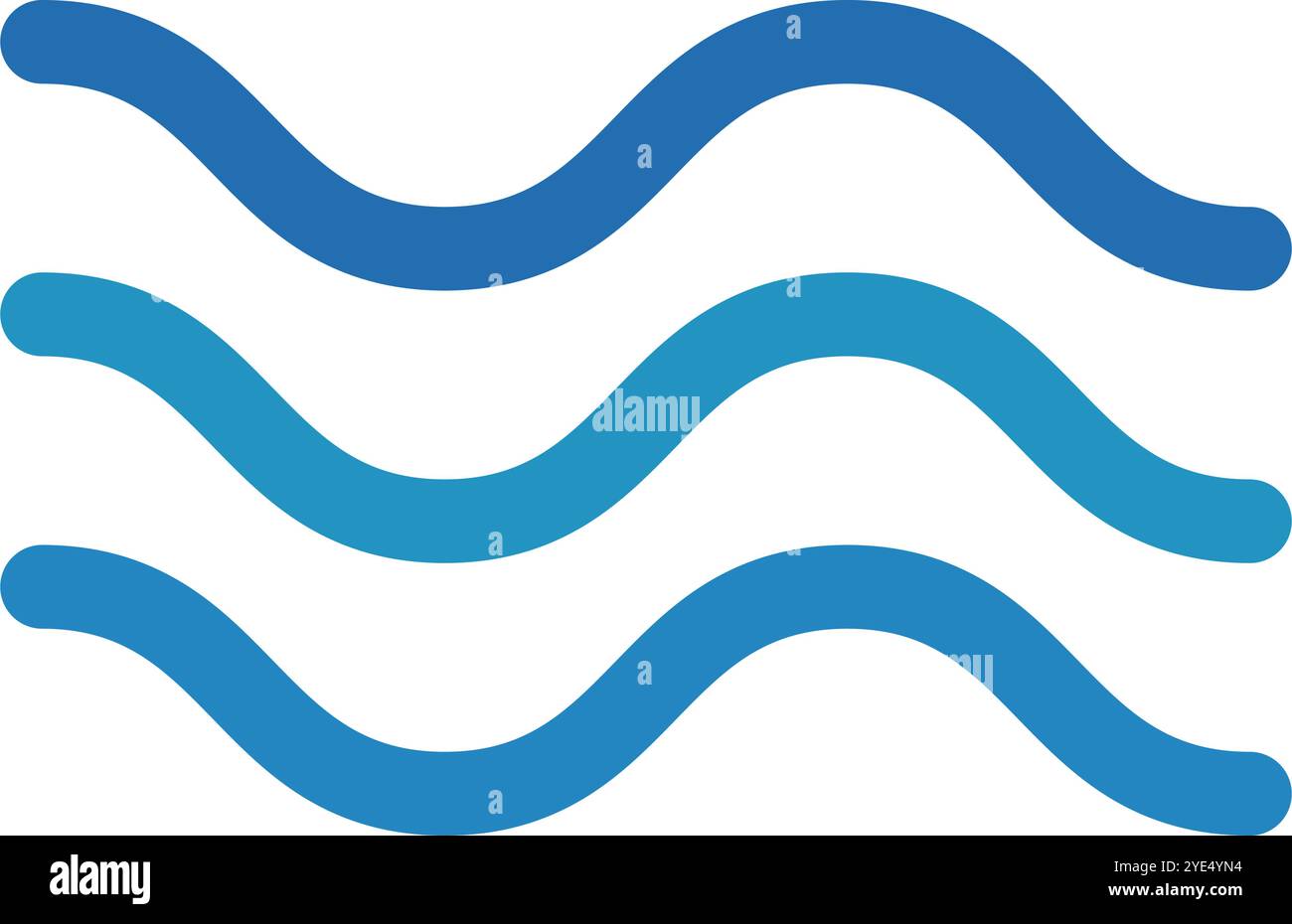 Ocean wave symbol. Beach symbol. Editable vector Stock Vector Image ...