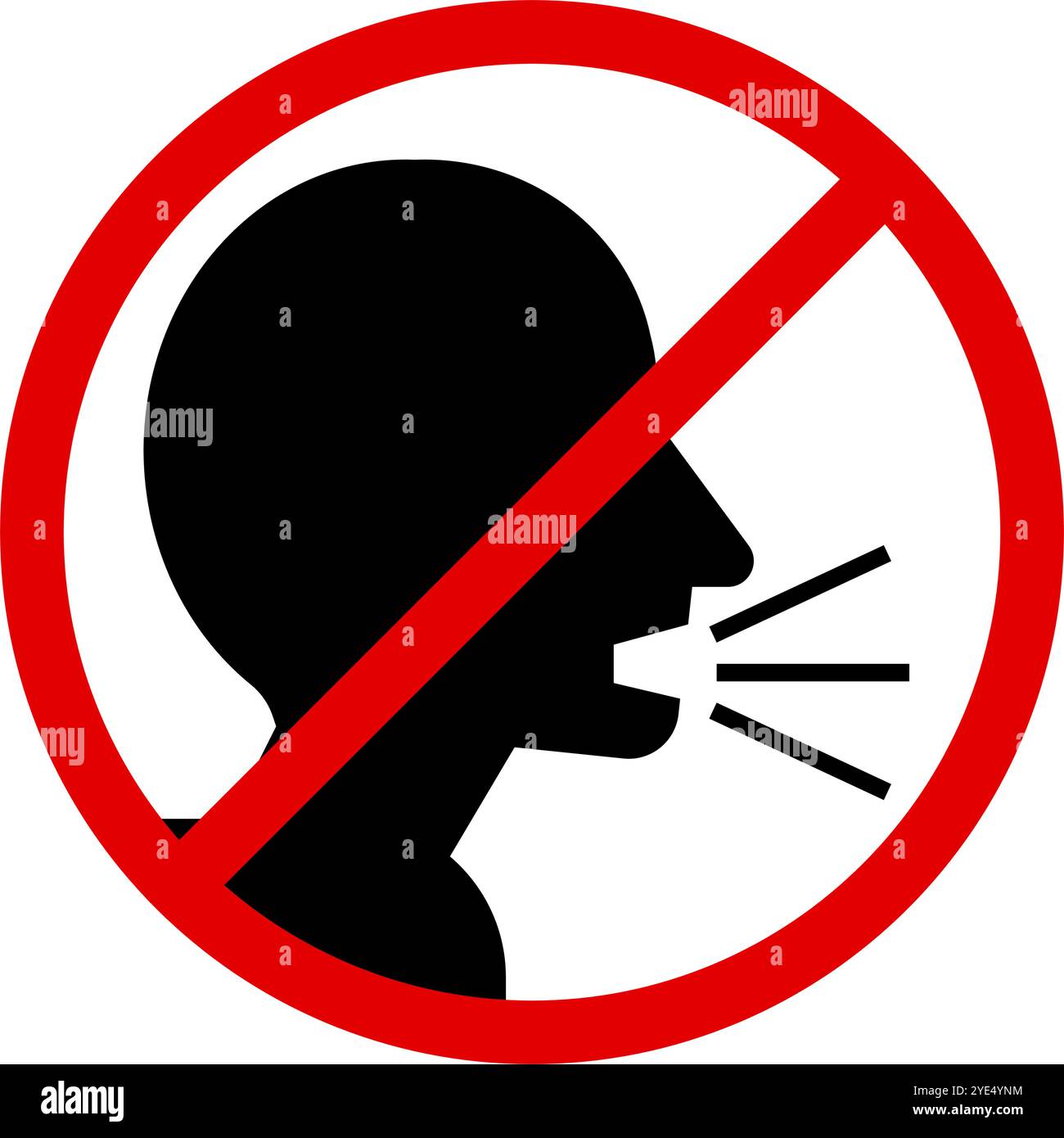 Keep it down. Be quiet. Editable vector Stock Vector Image & Art - Alamy