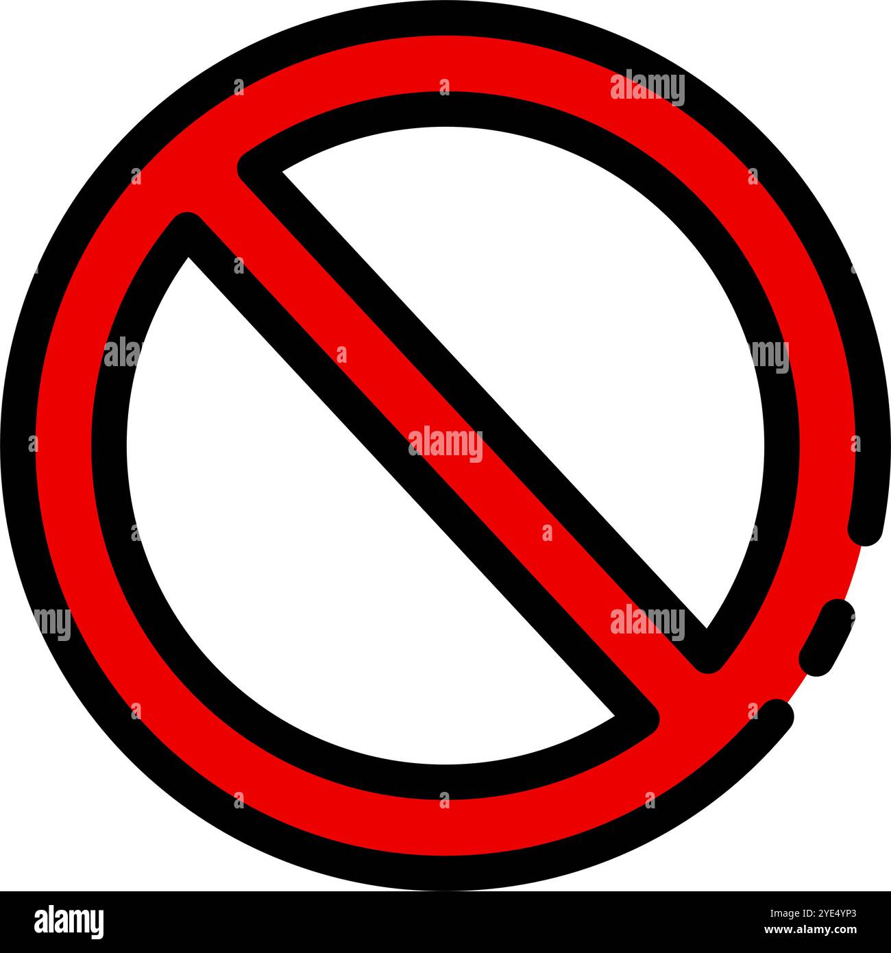 Flat design prohibited sign. Not allowed. Editable vector Stock Vector ...