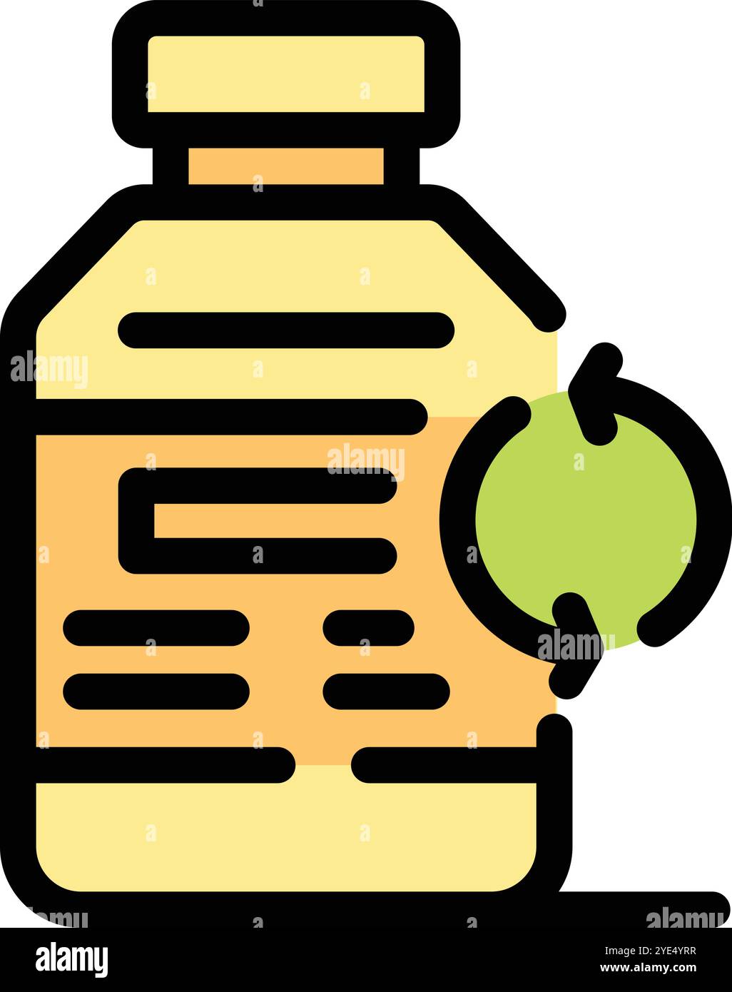 Medicine bottle with recycling symbol showing circular economy for ...