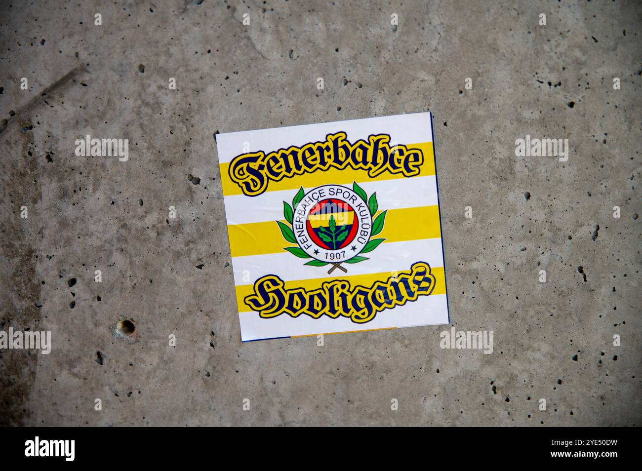 Sticker Fenerbahce Hooligans At Amsterdam The Netherlands 27-10-2024 ...