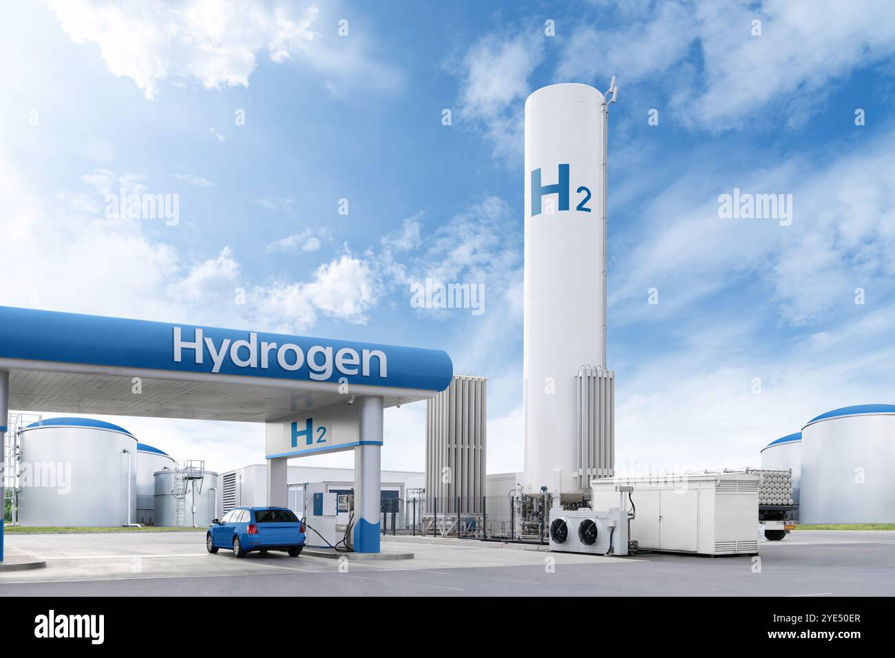 Hydrogen filling station Stock Photo - Alamy