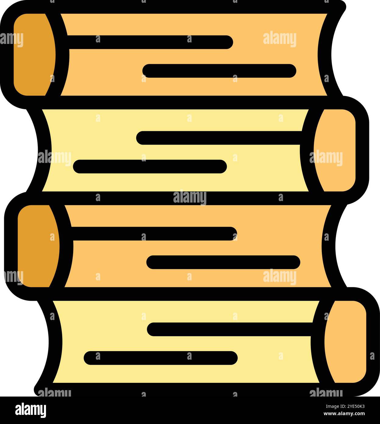 Fabric roll showing natural material structure icon, cartoon style ...