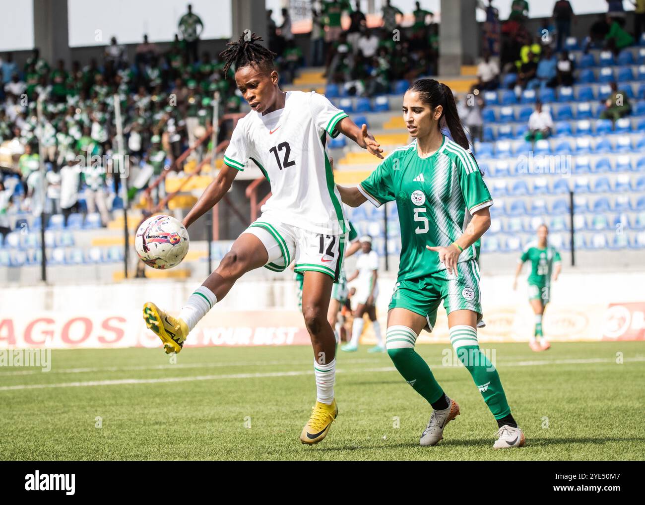 (l-r) Chuckwuamaka Goodness Osigwe and Wassila Alouache during the ...