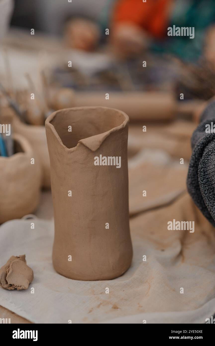 Crafting a Unique Piece of Hand-formed Pottery Stock Photo - Alamy