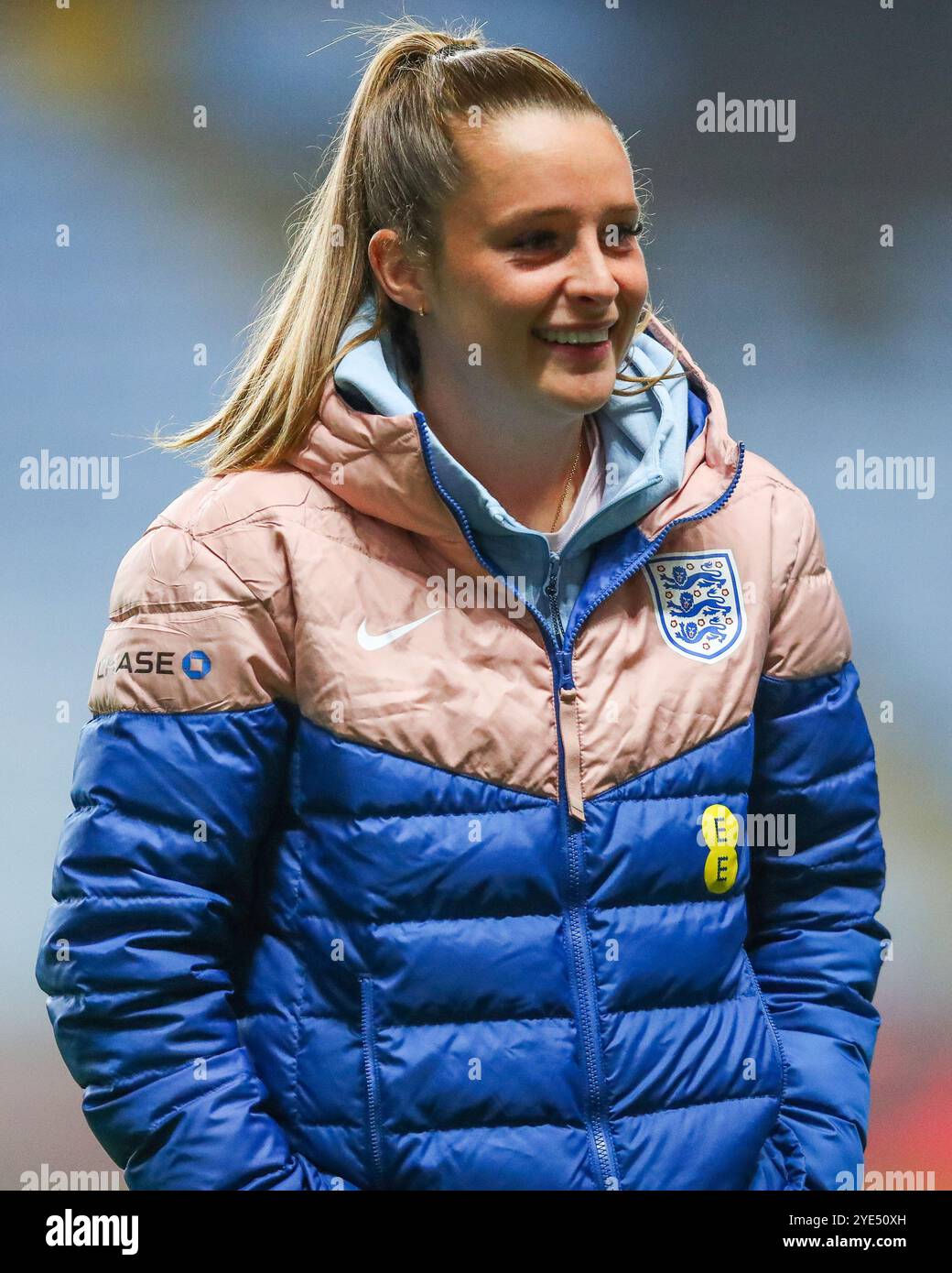 Ella Toone of England arrives at Coventry Building Society Arena prior ...