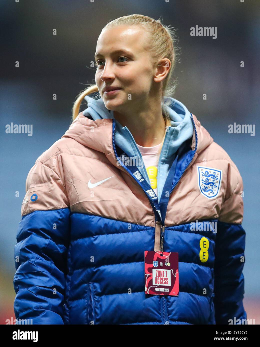 Aggie Beever-Jones of England arrives at Coventry Building Society ...