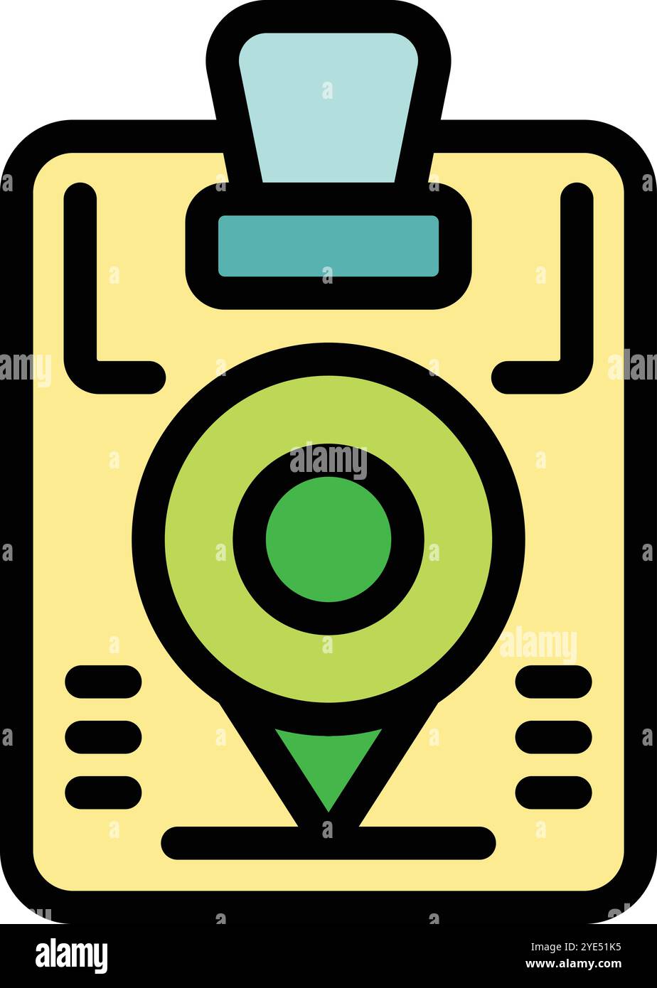 Clipboard showing location pin point icon for travel planning ...