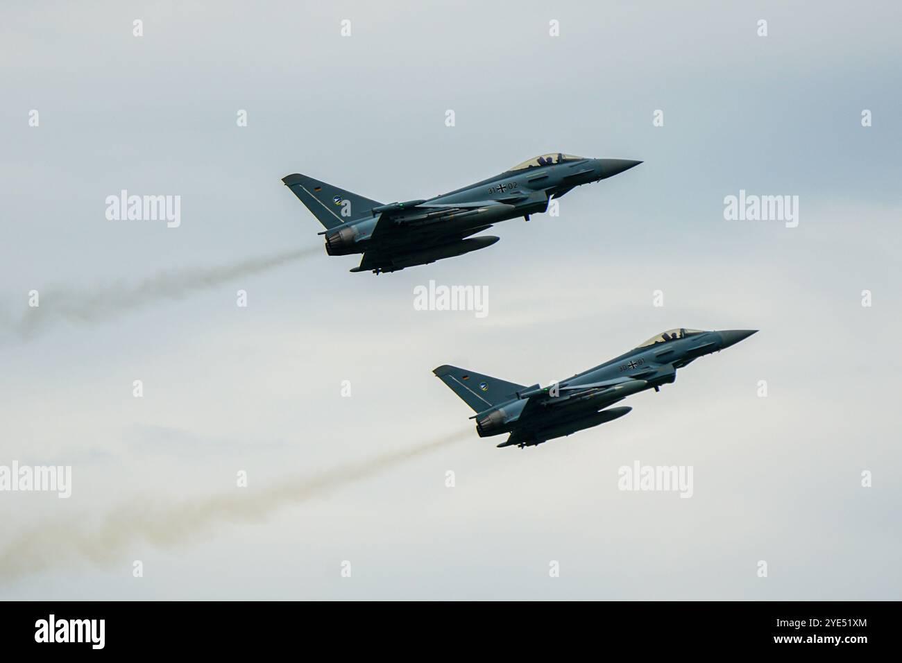 Liepaja, Latvia- June 16, 2024: Two full armed Eurofighter Typhon ...