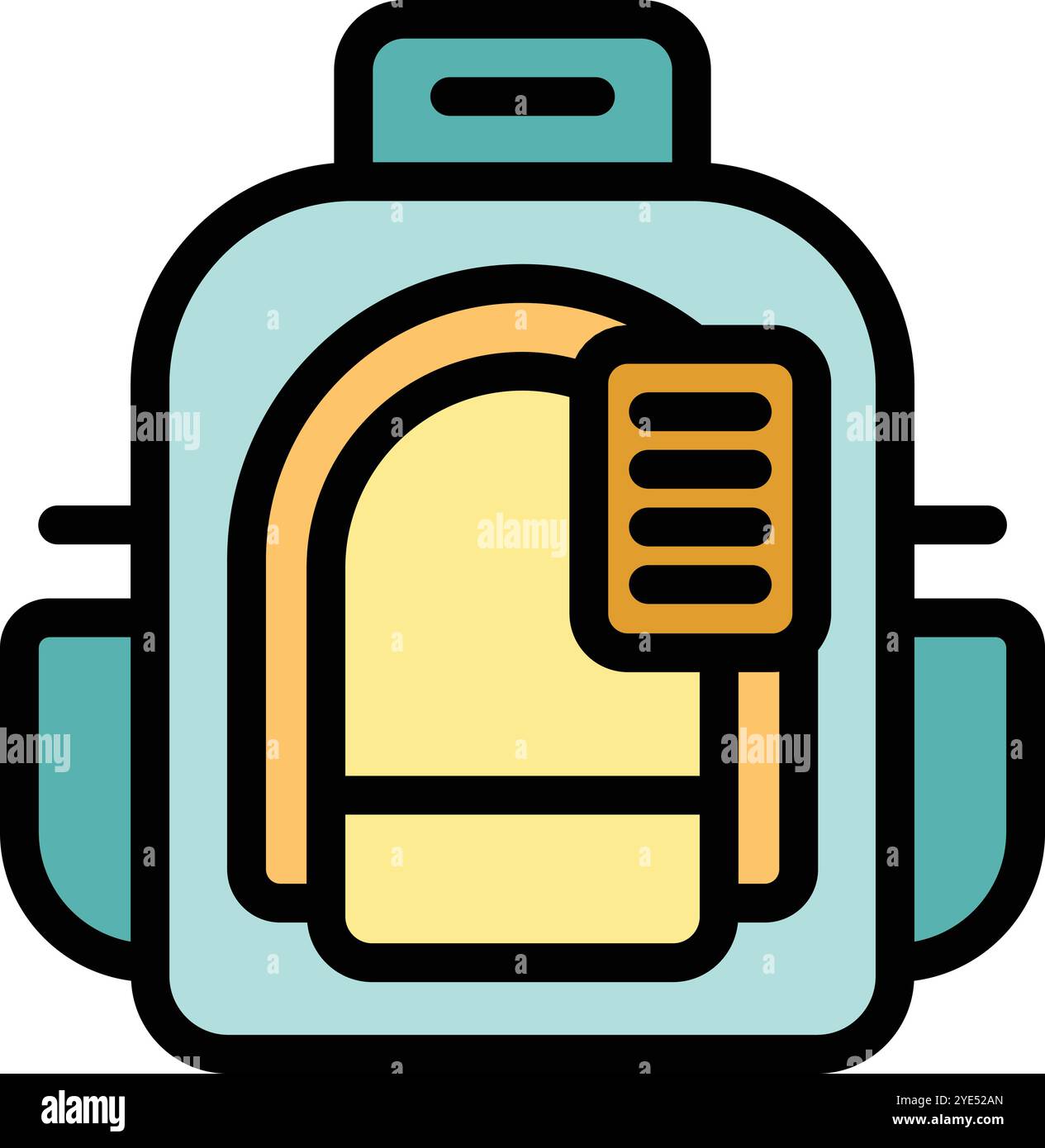 School backpack icon showing a typical backpack used by students for ...