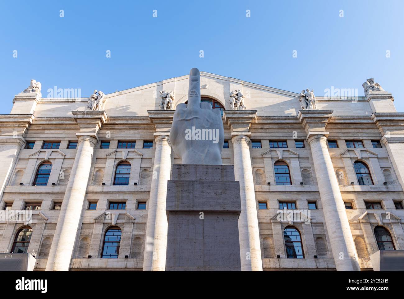 A picture of the L.O.V.E. sculpture in front of the Italian Stock ...