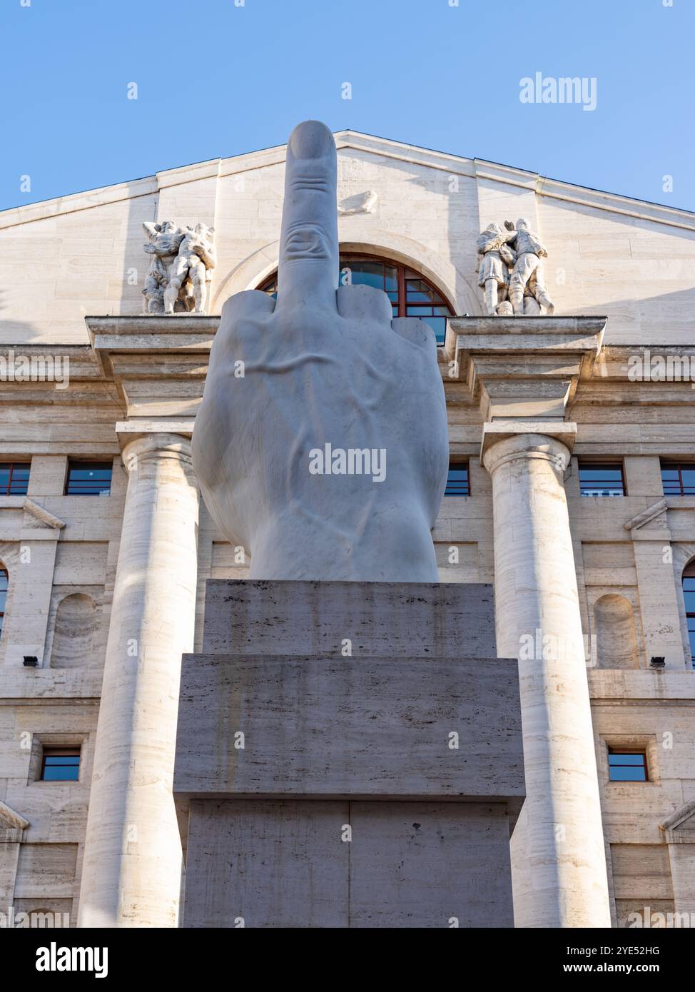 A picture of the L.O.V.E. sculpture in front of the Italian Stock ...