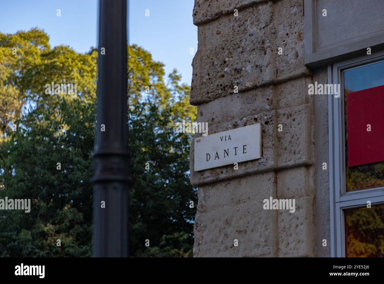 A picture of the Via Dante sign Stock Photo - Alamy