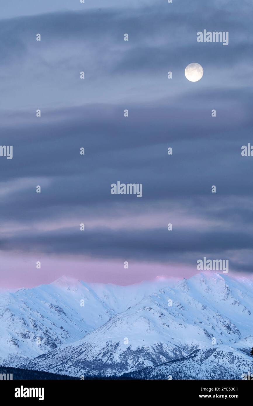 Dawn Light, Healy Ridge, Alaska Stock Photo - Alamy