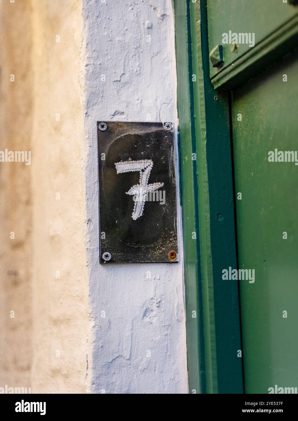 Number 7 plaque hi-res stock photography and images - Alamy