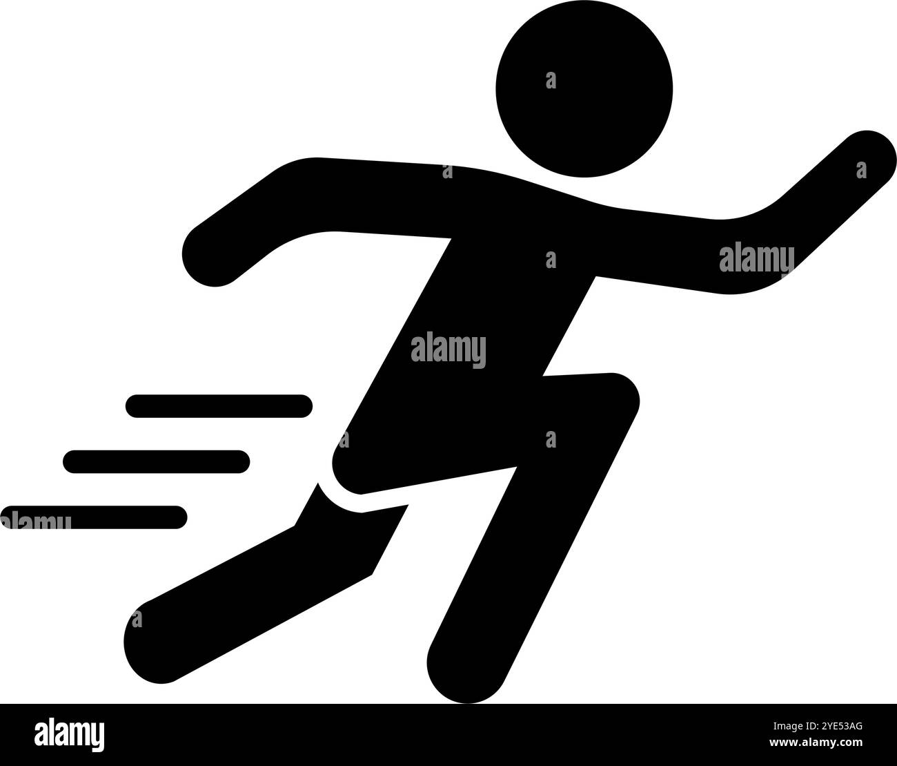 Lightly running person pictogram icon. Editable vector Stock Vector ...