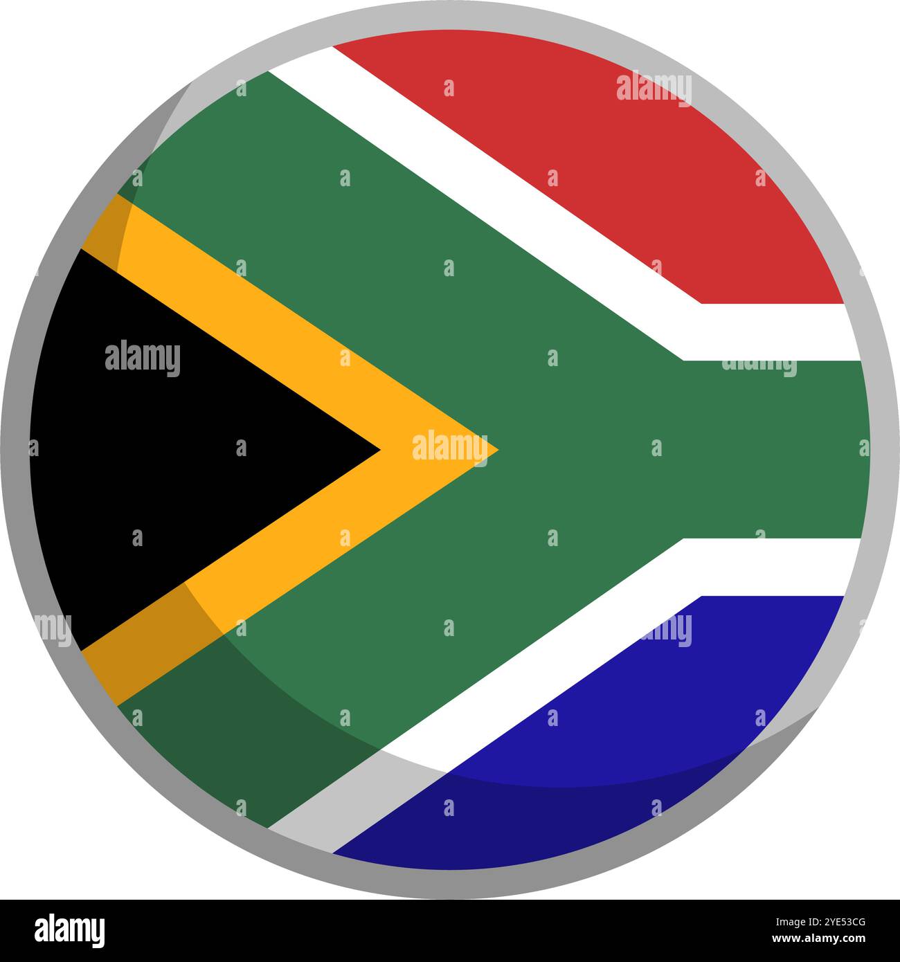 Round South African flag icon. Editable vector Stock Vector Image & Art ...