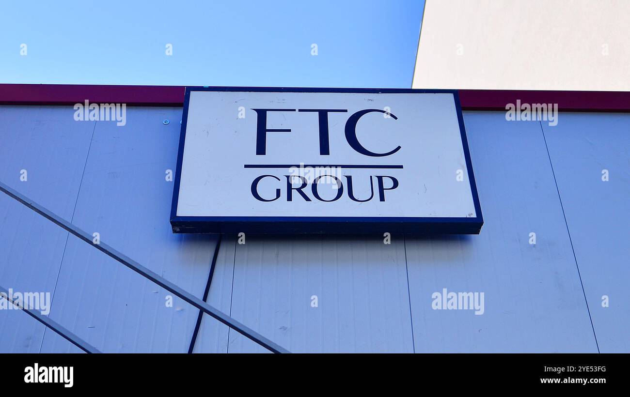 Warsaw, Poland. 19 October 2024. Sign FTC Group. Company signboard FTC ...