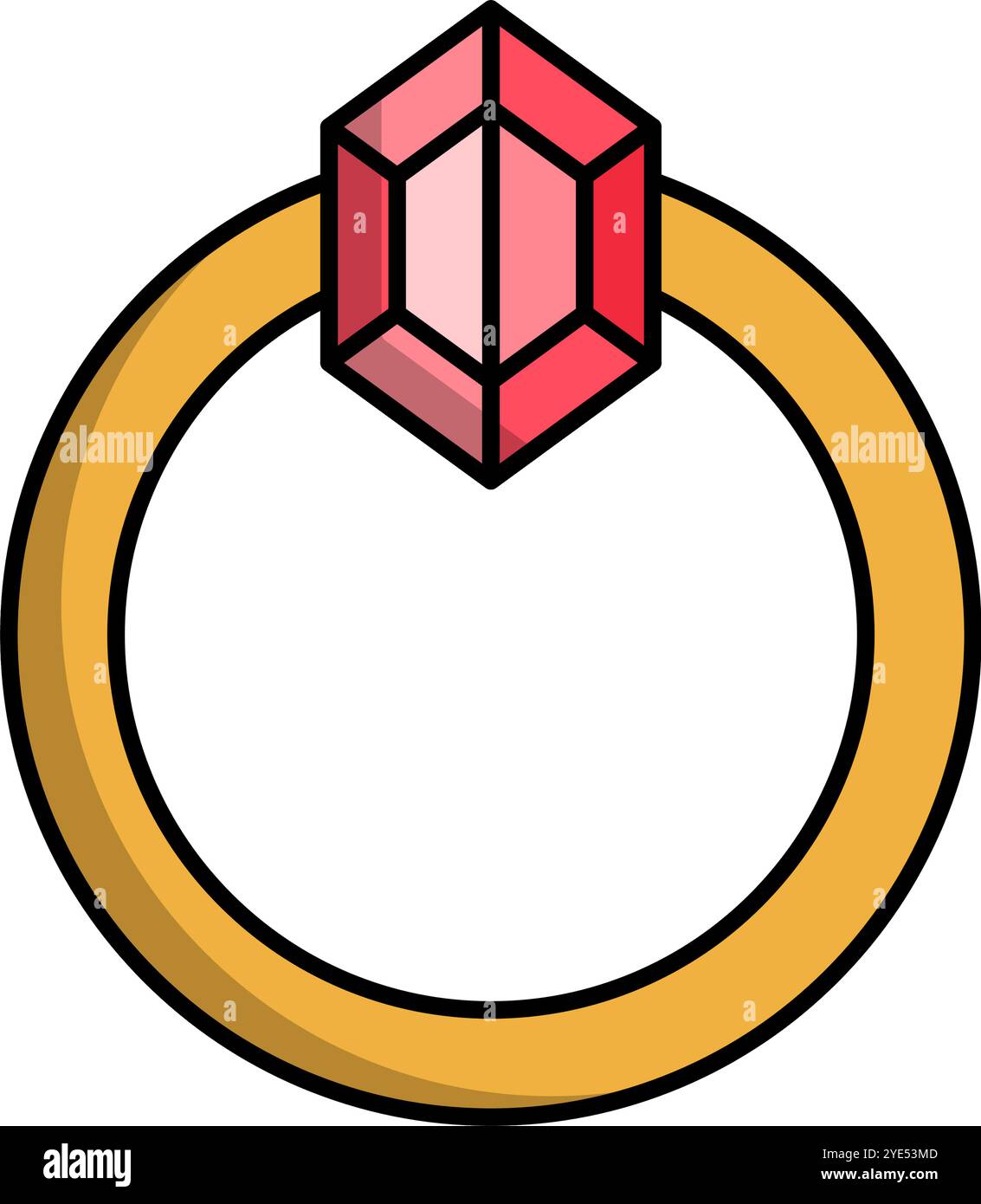 Flat design ruby ring icon. Editable vector Stock Vector Image & Art ...