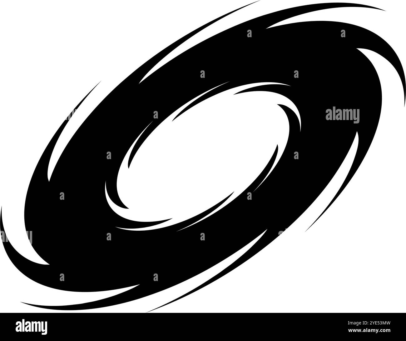 Typhoon, hurricane or cyclone silhouette icon. Editable vector Stock ...