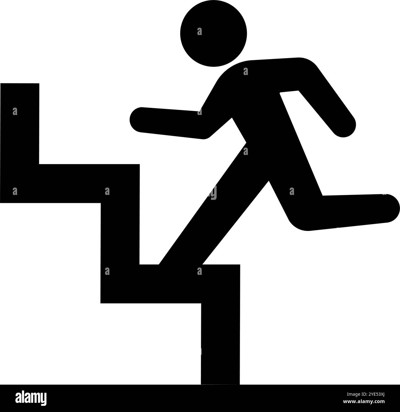 Person running up stairs Stock Vector Images - Alamy